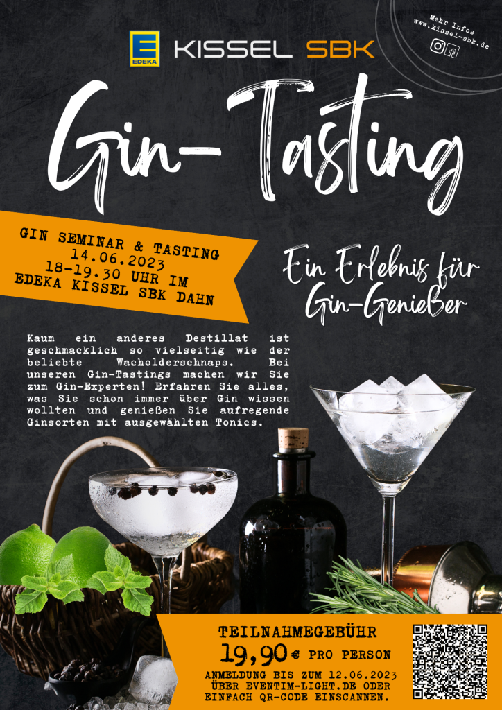 Kissel-Event: Gin-Tasting im Edeka Kissel SBK in Dahn | Edeka Kissel SBK
