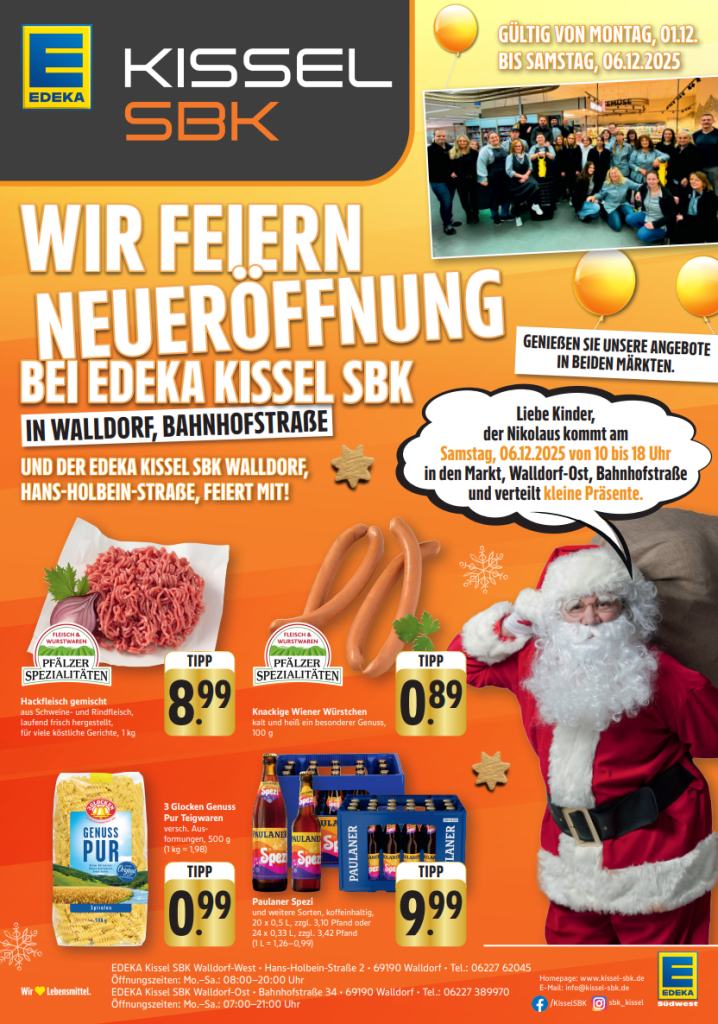 Unser Edeka Kissel SBK Markt in Walldorf feiert Neueröffnung - Feiern ...